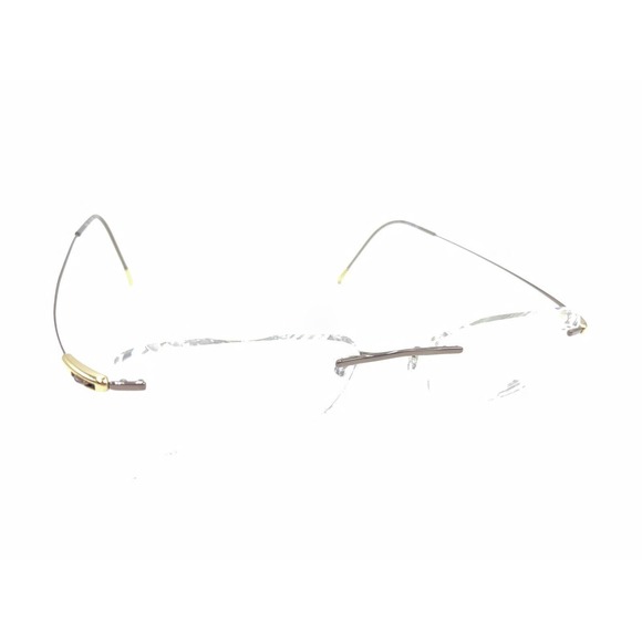 Silhouette | Accessories | Silhouette 7552 4 6052 Titanium Brown Gold Rimless Eyeglasses Frames ...